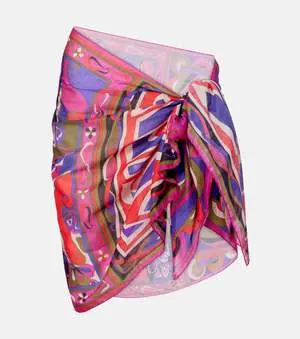 Emilio Pucci Orchidee Cotton Beach Cover-up - Multicoloured