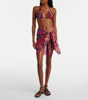 Emilio Pucci Orchidee Cotton Beach Cover-up