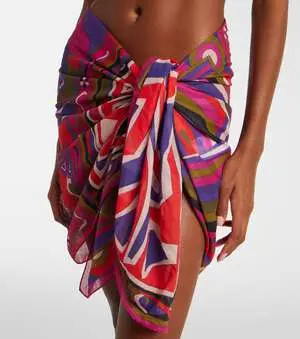 Emilio Pucci Orchidee Cotton Beach Cover-up