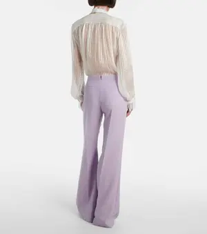 Chloé High-rise Virgin Wool Wide-leg Pants