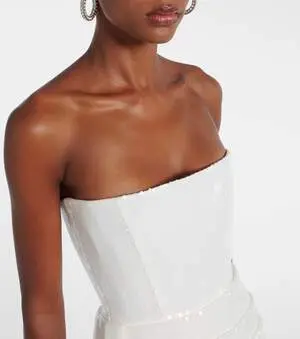 Alex Perry Bridal Strapless Sequin Gown