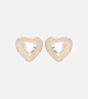 SELF-PORTRAIT Crystal-embellished Stud Earrings - Gold