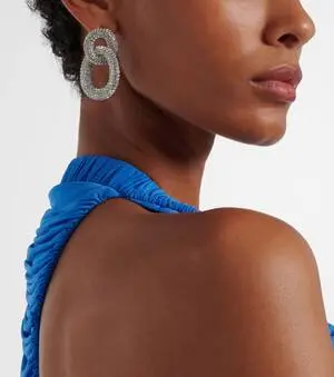 SELF-PORTRAIT Crystal-embellished Drop Earrings