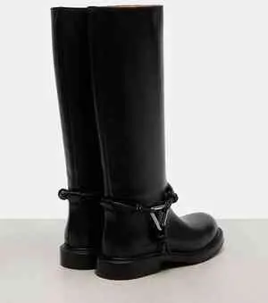 Bottega Veneta James Knee-high Leather Boots - Black