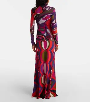 Emilio Pucci Orchidee Tulle Top