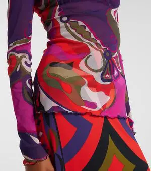 Emilio Pucci Orchidee Tulle Top