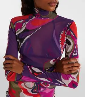 Emilio Pucci Orchidee Tulle Top