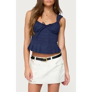 EDIKTED Pleated Poplin Top