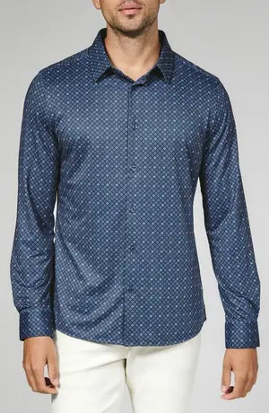 7 Diamonds Liam Button-up Shirt - Indigo