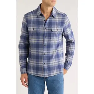 7 Diamonds Generations Plaid Button-up Shirt - Blue