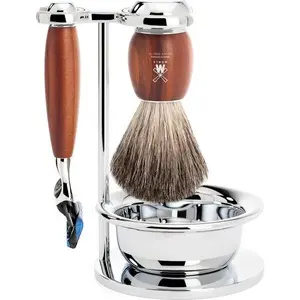 MUHLE Vivo 4-piece Pure Badger & Fusion Shaving Set - Plumwood