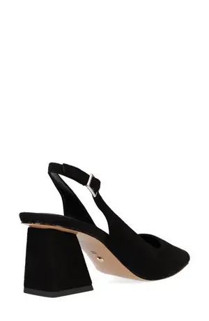 Pelle Moda Florin Pointed Toe Slingback Pumps - Black