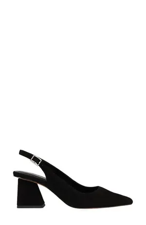 Pelle Moda Florin Pointed Toe Slingback Pumps - Black