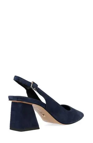 Pelle Moda Florin Pointed Toe Slingback Pumps - Midnight