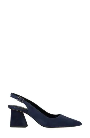 Pelle Moda Florin Pointed Toe Slingback Pumps - Midnight