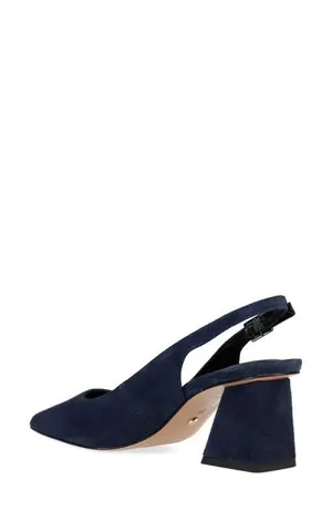 Pelle Moda Florin Pointed Toe Slingback Pumps - Midnight