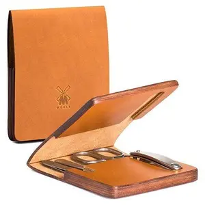 MUHLE Travel Manicure Set In Cowhide Case