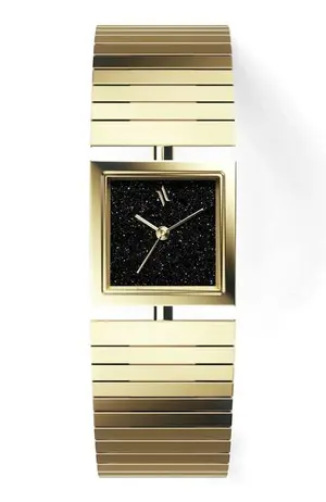 VANNA Linea Gemstone Watch Black Sandstone-gold