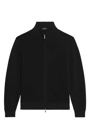 Theory Cyr Cashmere Zip Cardigan - Black