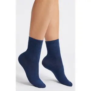 Nordstrom Crew Socks Denim Heather
