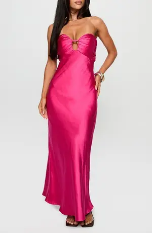 Princess Polly Cyprian Strapless Satin Gown