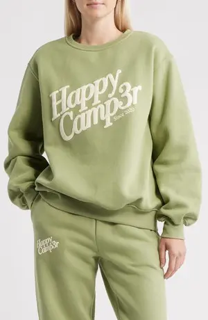 HAPPY CAMP3R Cotton Blend Logo Sweatshirt