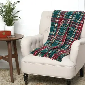 C&F HOME Plaid Throws - Green
