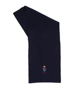 Polo Ralph Lauren Solid Denim Bear Scarf Classic Navy