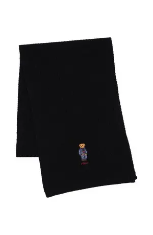 Polo Ralph Lauren Solid Denim Bear Scarf - Polo Black