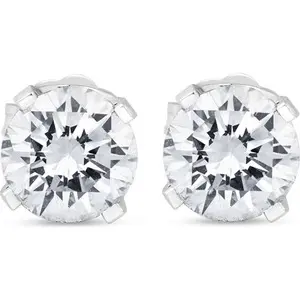 BLISS DIAMOND 2ct Tw Round Cut Lab Grown Diamond Stud Earrings - Platinum