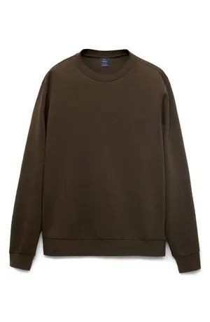 Mango Lightweight Crewneck Sweatshirt - Chocolate