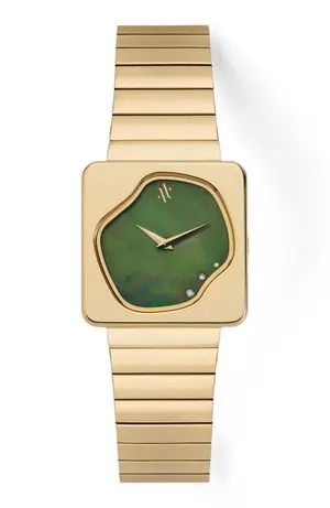 VANNA Astra Gemstone And Diamonds Watch Green Pearl-gold