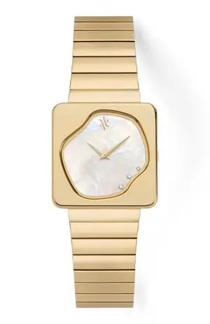 VANNA Astra Gemstone And Diamonds Watch White Pearl-gold