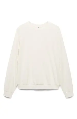 Mango Cotton Drop-shoulder Sweatshirt - Off White