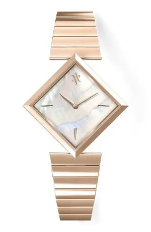 VANNA Luna Bracelet Watch - White Pearl-rose Gold