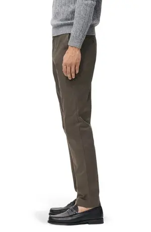 Mango Dublino Slim Fit Flat Front Stretch Stretch Chinos - Chocolate