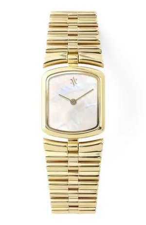 VANNA Amare Gemstone Watch - White Pearl-gold