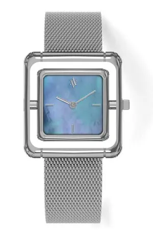VANNA Umbra Swiss Quartz Watch - Blue Pearl-silver