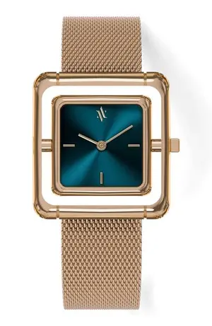 VANNA Umbra Swiss Quartz Watch - Blue-rose Gold