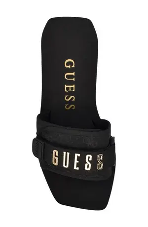 Guess Dellean Platform Wedge Sandal - Black