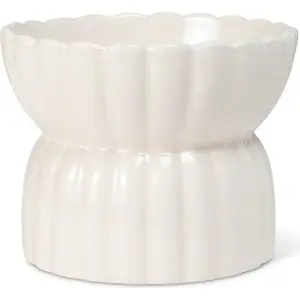 FRINGE STUDIO Scallop Raised Small Pet Bowl