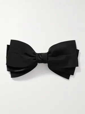 SOPHIE BUHAI Bow-detailed Silk Hair Clip - Black
