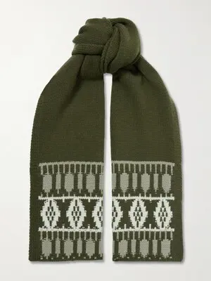 Arch4 Austria Fair Isle Cashmere Scarf - Green