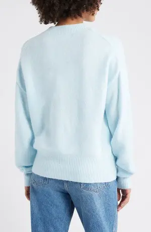 OPEN EDIT Cozy Crewneck Sweater - Blue Delicate