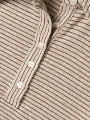 Citizens Of Humanity Shara Striped Jersey Polo Shirt