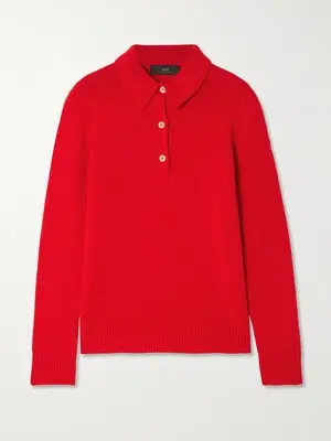 Arch4 Bessi Cashmere Polo Sweater - Red
