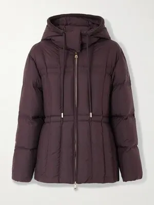 Moncler Estom Hooded Quilted Shell Down Jacket - Brown