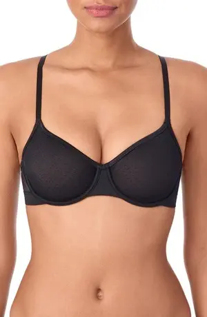 Dkny Dot Mesh Underwire Bra - Black