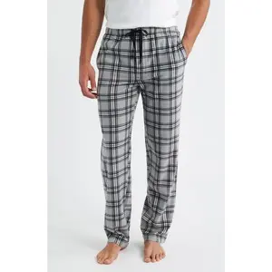 Majestic International Unwind Fleece Drawstring Pants - Grey/black/white