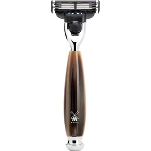 MUHLE Vivo Brown Horn Mach-3 Razor - Horn Brown